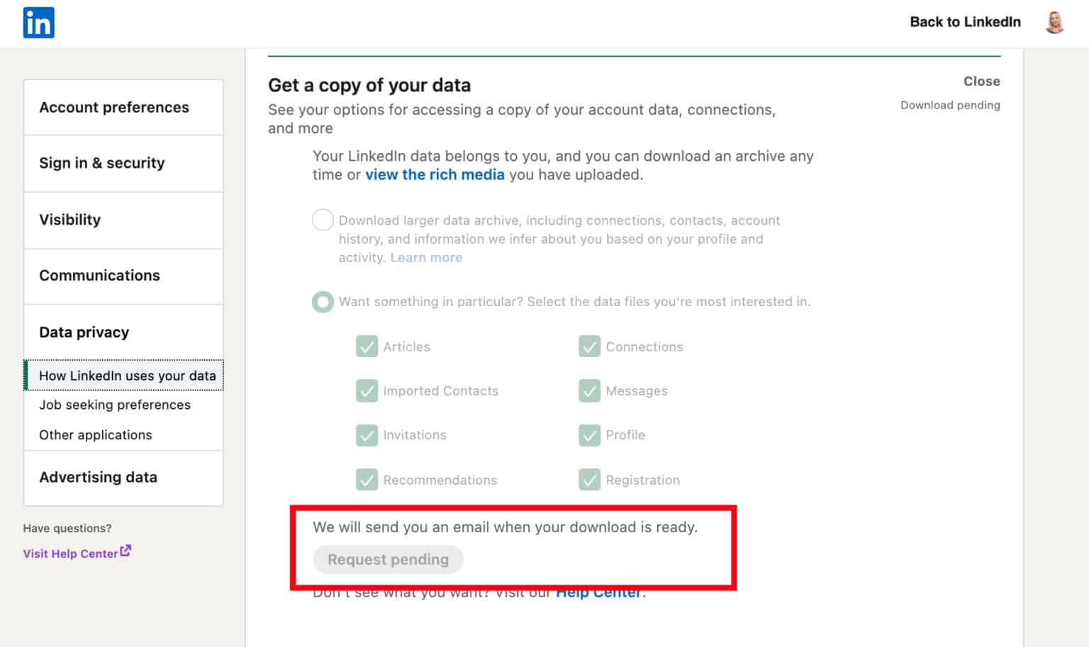 How to Download Your LinkedIn History