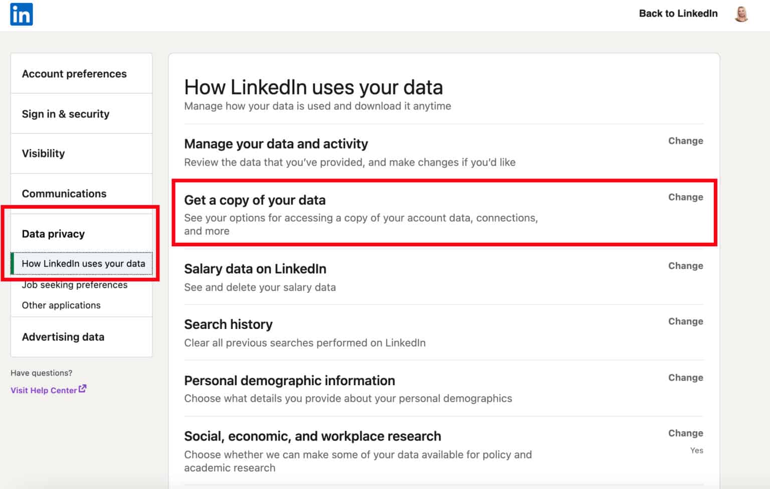 How to Download Your LinkedIn History