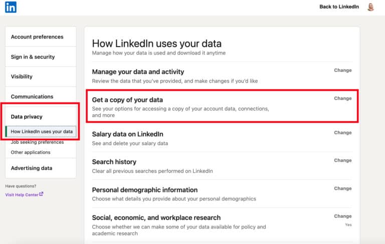 How to Download Your LinkedIn History